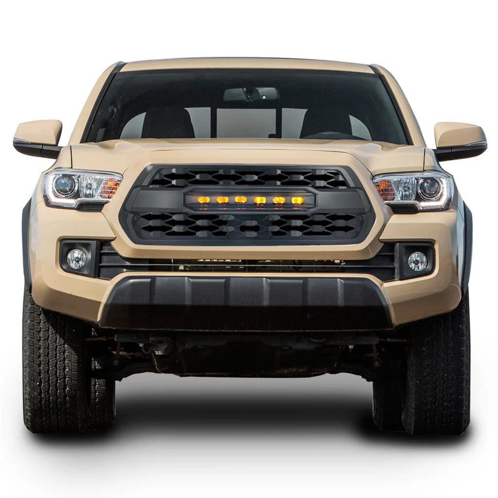 TRD PRO Style Front Grille w/ LED Off-Road Lights Fits 2016-2023 Toyot