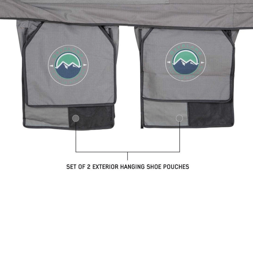 HD Nomadic 2 Extended Soft Shell Roof Top Tent, Grey Body & Green Rain