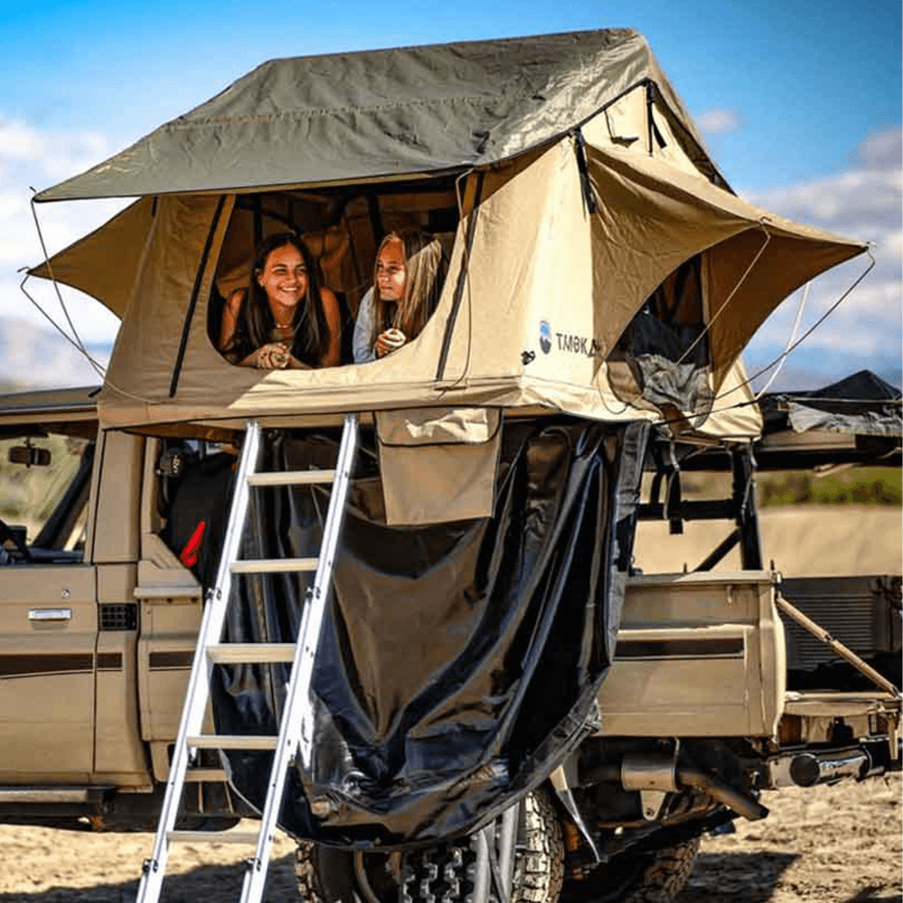 OVS TMBK 3 Person Roof Top Tent With Green Rain Fly