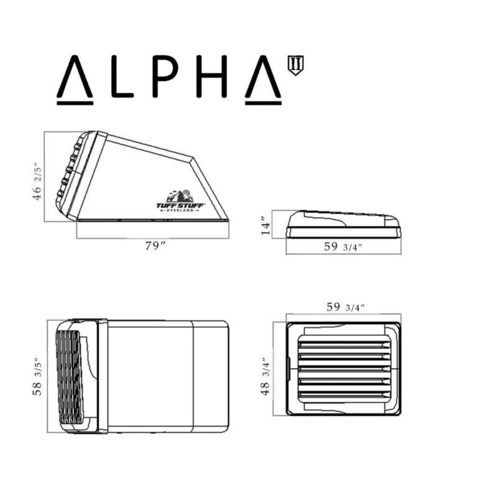 Tuff Stuff Alpha II® Hard Top Side Open Tent | 2 Person