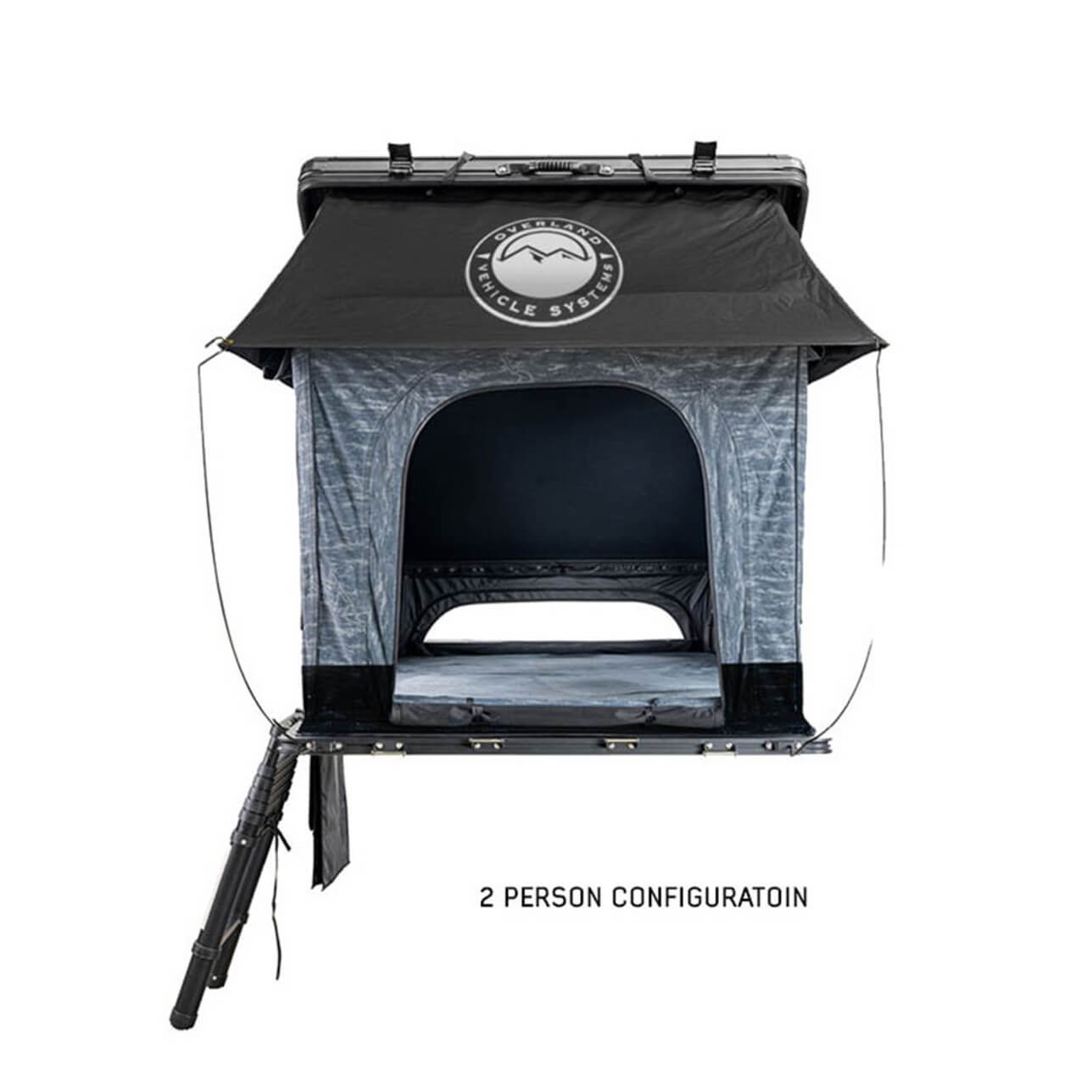 XD Lhotse Clam Shell Aluminum Hard Shell Roof Top Tent, Blue Body & Bl